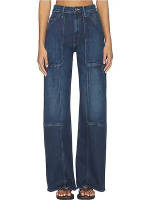 MOTHER The Lasso Utility Sneak Jeans - Shine On