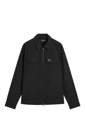 Fred Perry Zip Through Overshirt - Black