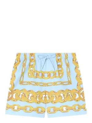 Versace Medusa Chains Swim Shorts - Blue