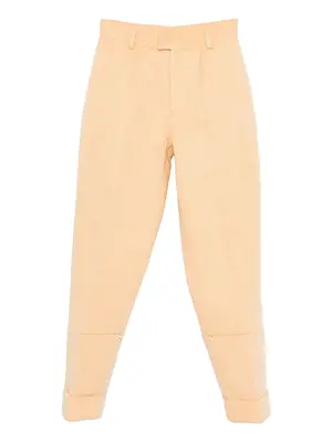 PAPA OPPONG Metallic-threading Trousers - Brown