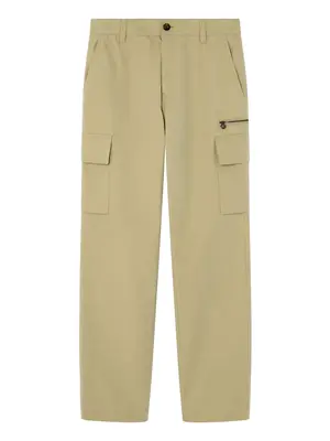 Versace Gabardine Cargo Trousers - Neutrals