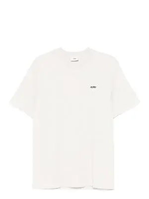 AUTRY Logo-embroidered T-shirt - Grey