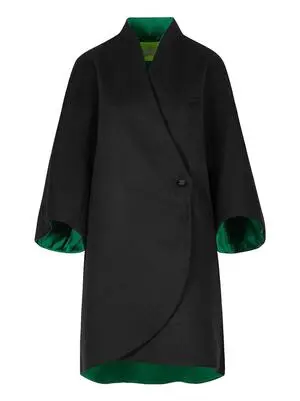 Shanghai Tang X Chen Cashmere Coat - Black