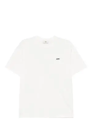 AUTRY Logo-embroidered T-shirt - White