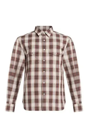TOM FORD Plaid-check Shirt - Brown