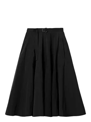 Moncler Crinkled-shell Midi Skirt - Black