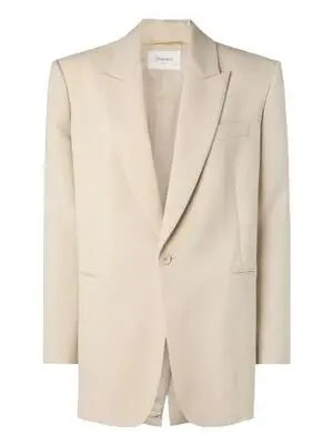 Saint Laurent Oversized Wool Blazer - Neutrals