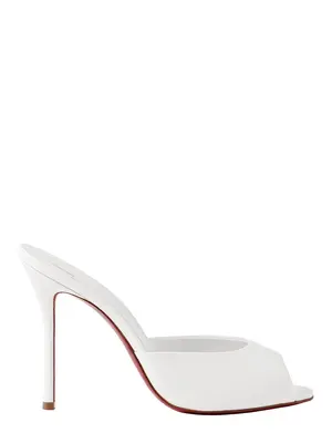 CHRISTIAN LOUBOUTIN Me Dolly 100 Patent-leather Mules - White