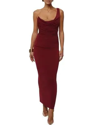 JLUXLABEL Krishna One-shoulder Dress - Burgundy