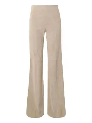 Stouls Gégé Suede Flared Pants - Neutrals
