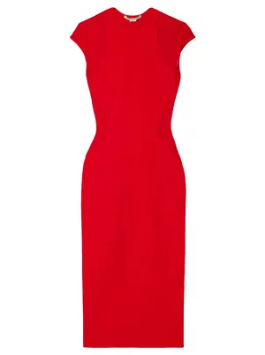 Stella McCartney Miracle Paneled Midi Dress - Red