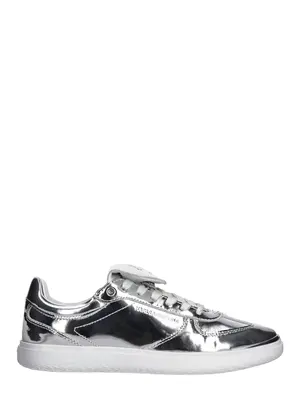 Karl Lagerfeld Metallic-effect Sneakers - Silver