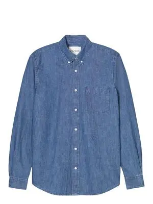 Closed Button-up Shirt - Blue