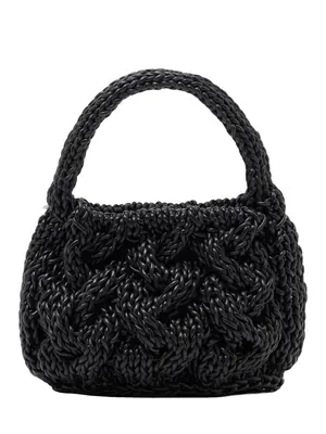 JW Anderson Small Cable Knit Bag - Black