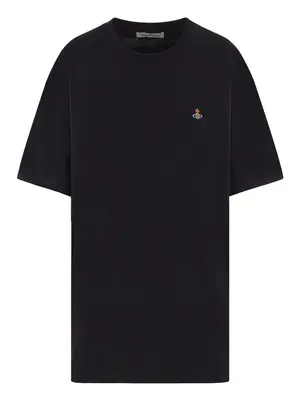 VIVIENNE WESTWOOD Orb-embroidered T-shirt - Black