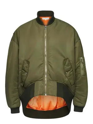 JW Anderson High-low Bomber Jacket - Green