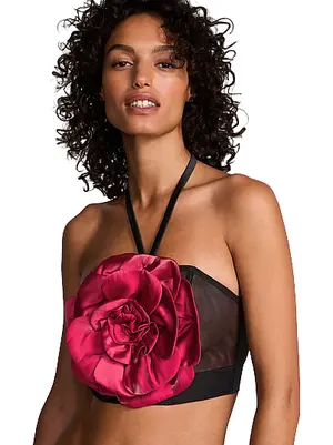 Victoria's Secret Very Sexy Blooming Rose Corset Top - Black