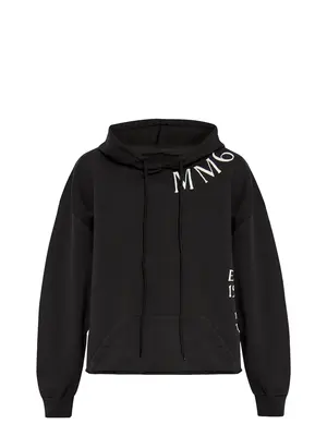 MAISON MARGIELA Logo-print Hoodie - Black