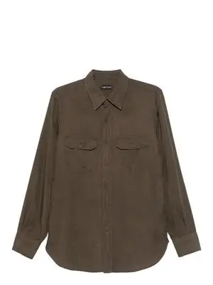 TOM FORD Twill Shirt - Brown