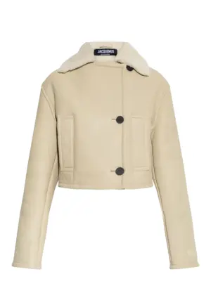 JACQUEMUS Jacquemus Double-Breasted Shearling Jacket