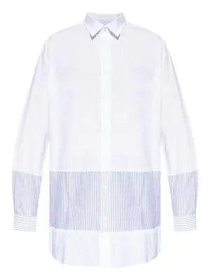 MAISON MARGIELA Striped Panelled Shirt - Blue