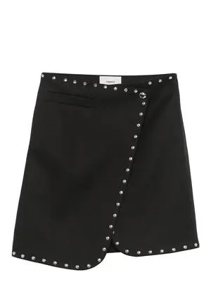 Coperni Studded Wrap Mini Skirt - Black