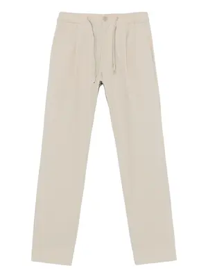 Herno Pleated Tapered Trousers - Neutrals