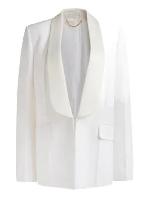 Victoria Beckham Shawl-collar Tuxedo Jacket - Ivory