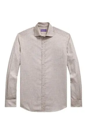 Ralph Lauren Purple Label Plaid-check Shirt - Grey