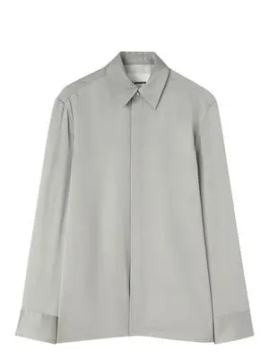 JIL SANDER Satin Shirt - Grey