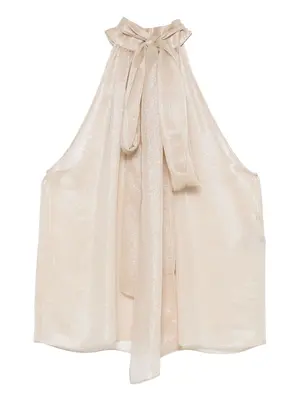 TOM FORD Pussy-bow Sleeveless Blouse - Neutrals
