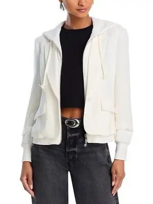 Cinq À Sept Khloe Hooded Blazer - Ivory/ivory