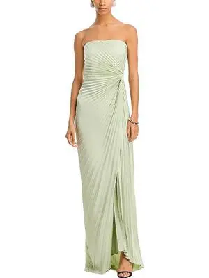 A.L.C. Layla Pleated Gown Spearmint