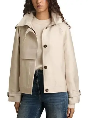 REISS Mila Button-front Jacket - Neutral