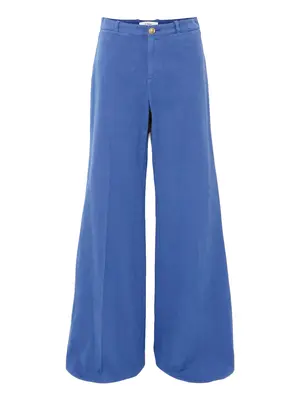Chloé Cotton-canvas Flared Trousers - Blue