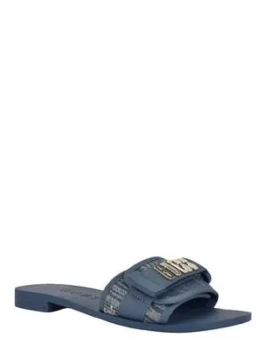 Guess Elyze Slide Sandal - Medium Blue