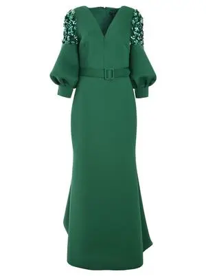 Badgley Mischka Bead-embellished Gown - Green