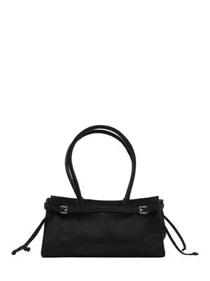 Jeffrey Campbell Jeffrey Campbell Genuine Calf Hair Shoulder Bag Black