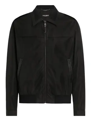 Dolce & Gabbana Logo-plaque Bomber Jacket - Black