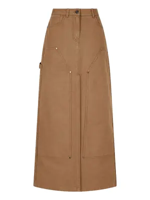 STUDIO TOMBOY Seam-detail Maxi Skirt - Brown