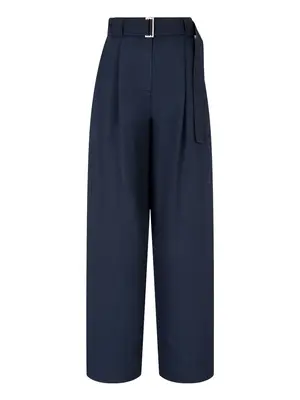 STUDIO TOMBOY Belted Wide Leg Trousers - Blue