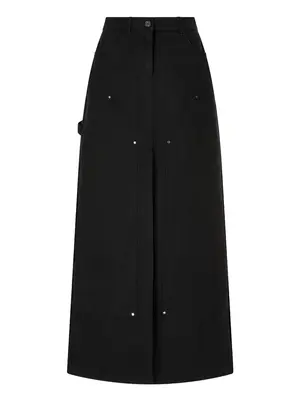 STUDIO TOMBOY Cotton Seam-detail Maxi Skirt - Black