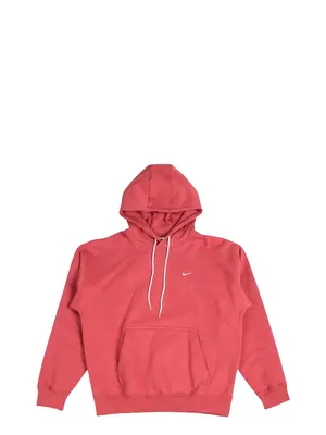 Nike Nikelab Solo Swoosh Fleece Hoodie Pullover - Team Red/white