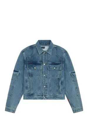 SP5DER Denim V3 Trucker Jacket - Light Wash Denim