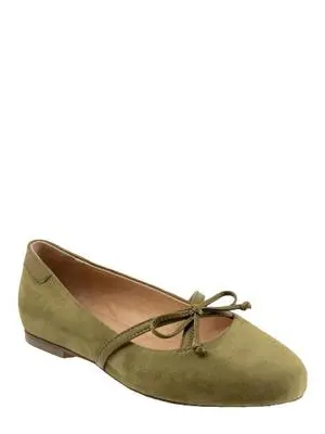 Trotters Trotters Carissa Ballet Flat Olive Suede