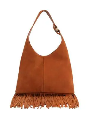 Jeffrey Campbell Wonders Suede Shoulder Bag - Orange Suede