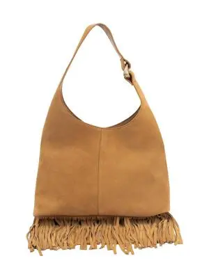 Jeffrey Campbell Wonders Suede Shoulder Bag - Tan Suede