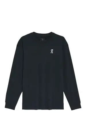 On Club T Oversize Long Sleeve Organic Cotton T-shirt - Black