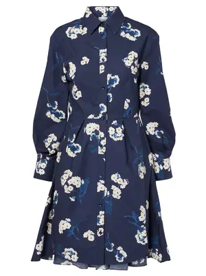 Erdem Elena Garden Shirt Dress - Blue