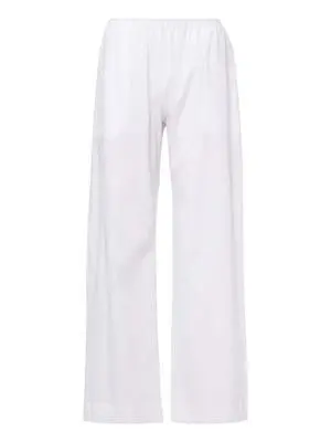 LESET Yoko Wide-leg Cotton Trousers - White